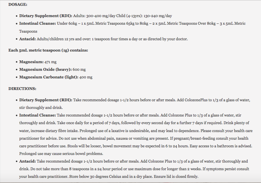 Markwell Nutrition ColoZone Plus 100g Relieve Occasional Constipation ...